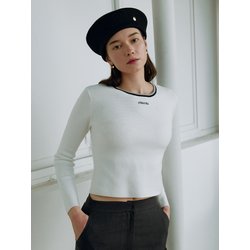 TWO-TONE LINE KNIT WHITE - SSG.COM