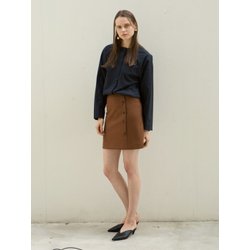 17FW BUTTON SHORT LENGTH SKIRT BROWN, 믿고 사는 즐거움 SSG.COM