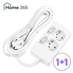 1+1 홈365 국산 개별 스위치 멀티탭 2구 3m / 16A 멀티콘센트 - SSG.COM