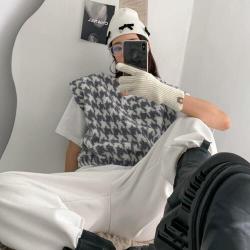 [M7] 여자 하운드체크 탱크 뽀글이조끼 U넥 베스트 - SSG.COM