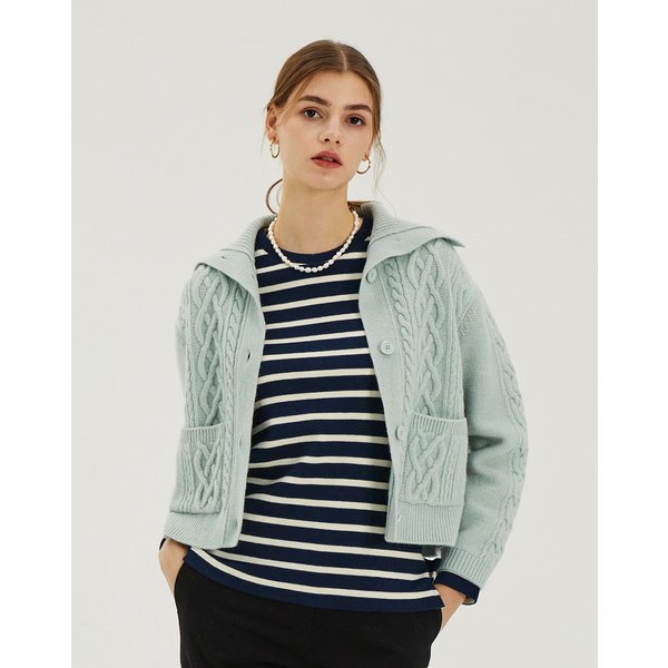 [21FW] 그린 짜임 울캐시미어혼방 가디건 HSSW1D965E1 - SSG.COM