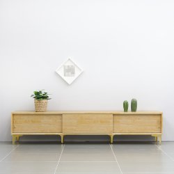 니케 슬라이드 높은거실장 2000-고무나무 - SSG.COM