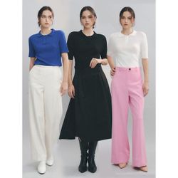 블랙 블루 화이트 반팔카라 니트 풀오버 3종 set_P340674205 - SSG.COM