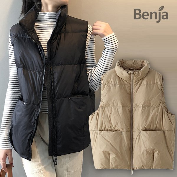 [BENJA]P22 심플모던 오리털 덕다운 경량 집업 패딩조끼 빅사이즈 가능 - SSG.COM
