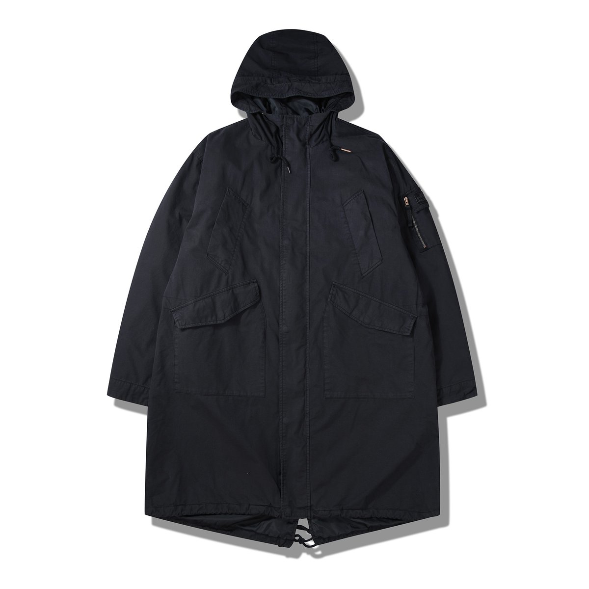 JP4JPU131 다크그레이 25년 남녀공용 워싱 후드 롱 야상 점퍼 A4 - SSG.COM