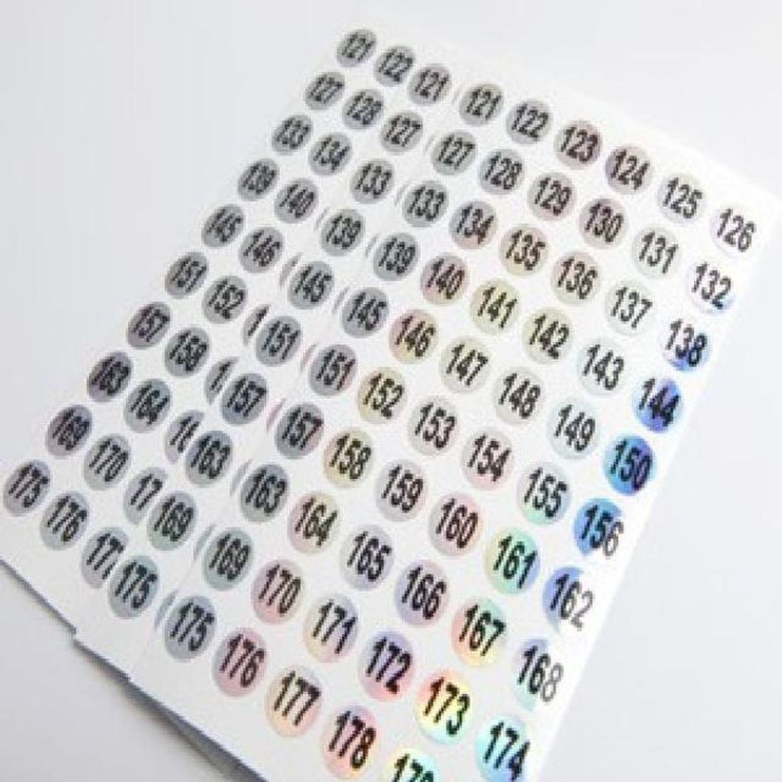 미니 원형 홀로그램 번호 숫자 스티커 121-180번 1P X ( 15매입 ), 믿고 사는 즐거움 SSG.COM