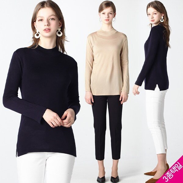 [홈쇼핑방송/르오트(LeOT)] 시즌 데일리 울믹스 모크넥 풀오버(3종택일) - SSG.COM