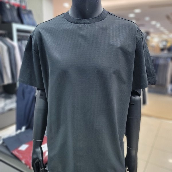코튼 블랙 배색 라운드넥 반팔 티셔츠A8744 - SSG.COM