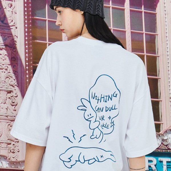 1300K 16수 칼리 래빗 자수 반팔티 화이트 - SSG.COM