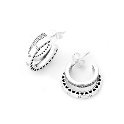 [판도라] 시그니처 파베 더블 후프 귀걸이 299056C01 - 이마트몰, 원하는 상품을 원하는 시간에 쓱, 이마트몰