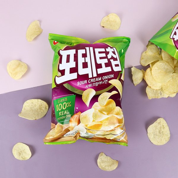 농심 포테토칩 사워크림어니언 60g / 감자칩 스낵 - SSG.COM
