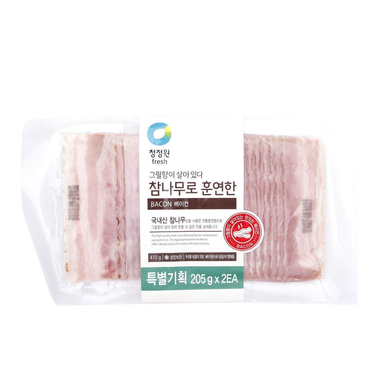 청정원 참나무로훈연한베이컨205g*2 - SSG.COM