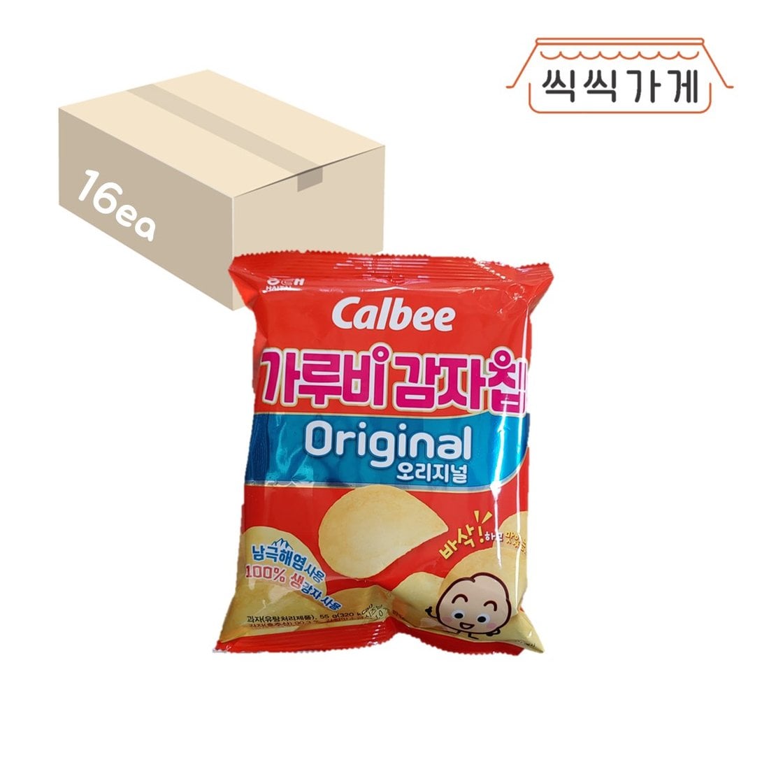 [씩씩가게] 가루비 감자칩 55g x 16ea 한박스, 믿고 사는 즐거움 SSG.COM