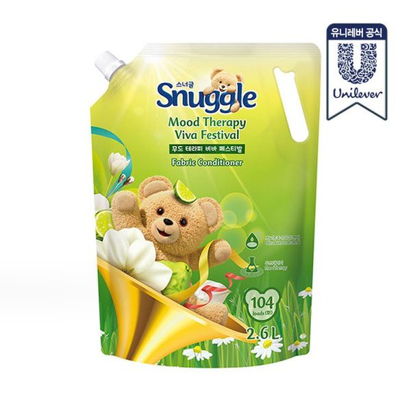 [스너글] 무드테라피 섬유유연제 비바페스티벌 2.6L - SSG.COM
