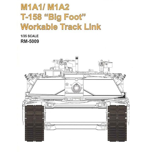 [RFM]CRM5009 1/35 M1A1/M1A2 T-158 Big Foot Workable Track Link-전차 미포함 ...
