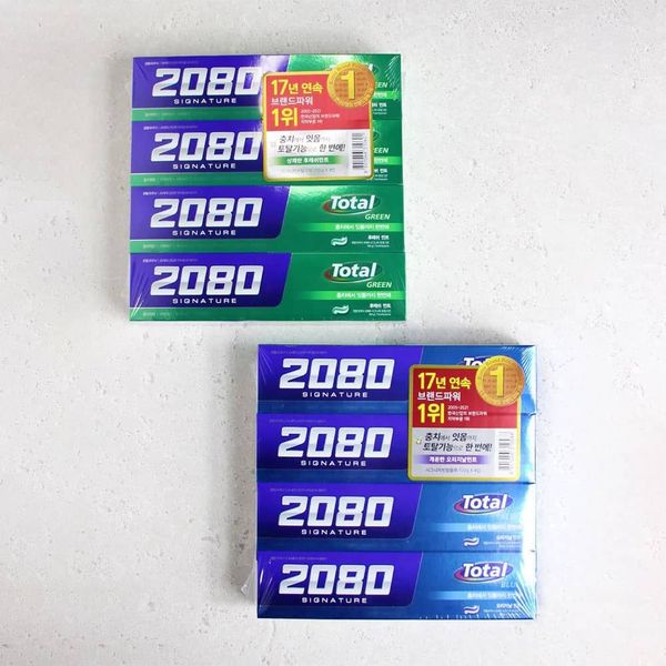 2080 시그니처 토탈 블루/그린 치약 150g x 4개 - SSG.COM