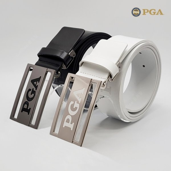 PGA 남성 골프 벨트 이태리 천연 소가죽 펀칭 로고 빅버클 허리띠 - SSG.COM