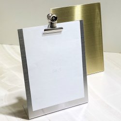 실버 메탈 디자인 스탠드 메뉴판 POP A5 클립형 - SSG.COM