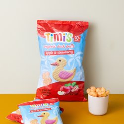 티미 유기농 덕퍼프 딸기앤애플 멀티팩 60g(15g x 4) - SSG.COM