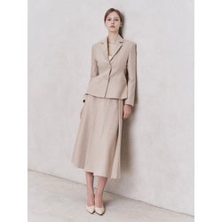 Adia Wool Skirt (Beige) - SSG.COM