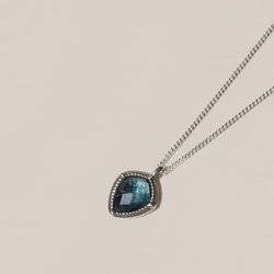 925실버 아쿠아 천연 원석 은목걸이 오로라/ Aurora - SSG.COM