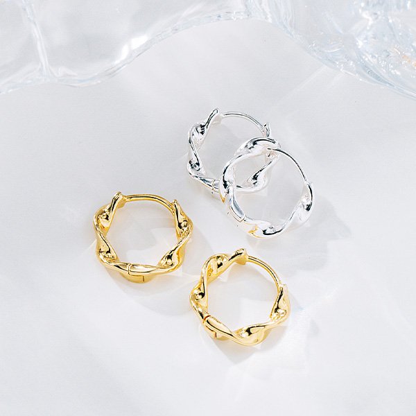 [925실버] 미쉘 꼬임 원터치 귀걸이 (21ES002) [2color] - SSG.COM