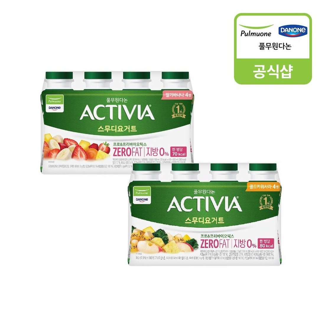 [G][풀무원다논] 액티비아 스무디 24개 골라담기 (150mlX4입X6) / 딸기바나나.골드키위사과 요거트, 믿고 사는 즐거움 SSG.COM