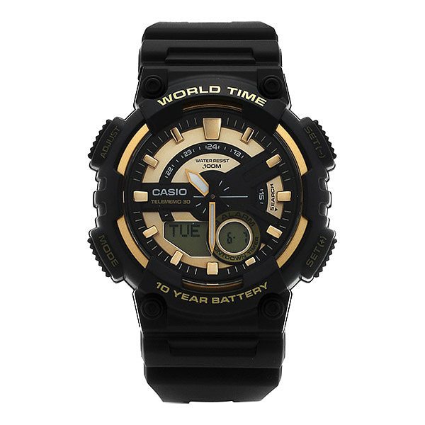 카시오 AEQ-110BW-9AVDF (AEQ-110BW-9A) 아날로그 디지털 스포츠 군인 텔레메모 남성 우레탄시계 - SSG.COM