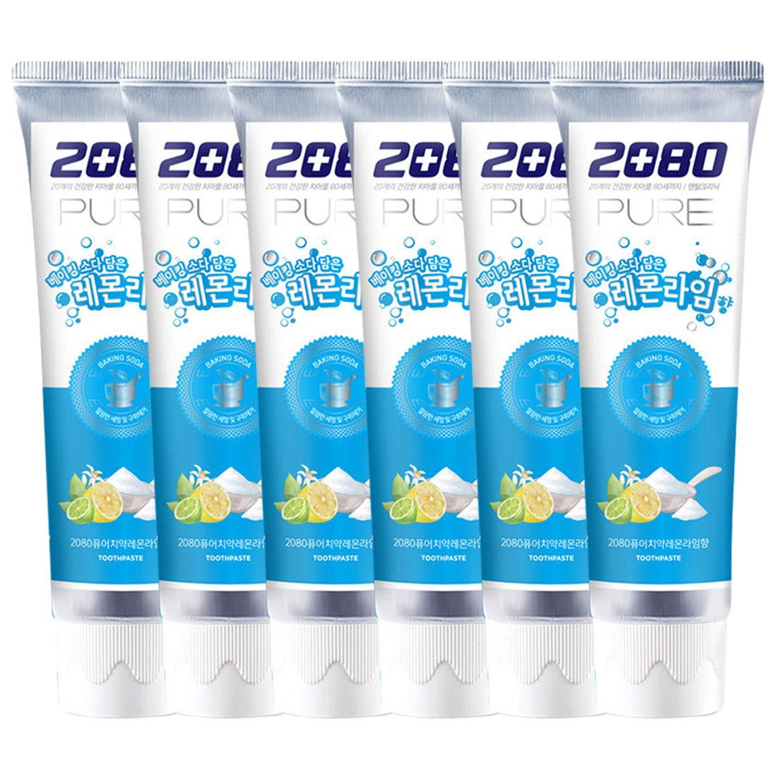 애경2080퓨어 베이킹소다치약120g 레몬라임 x 6개, 믿고 사는 즐거움 SSG.COM