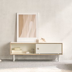 ON 아르노 풀바디 E0 LPM 뉴트로 거실장 1200 화이트 - SSG.COM