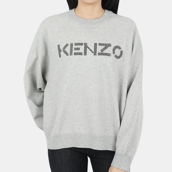 겐조 22SS 여성 KENZO 자수 울 니트(연그레이) FB6 2PU633 3LB 93 - SSG.COM