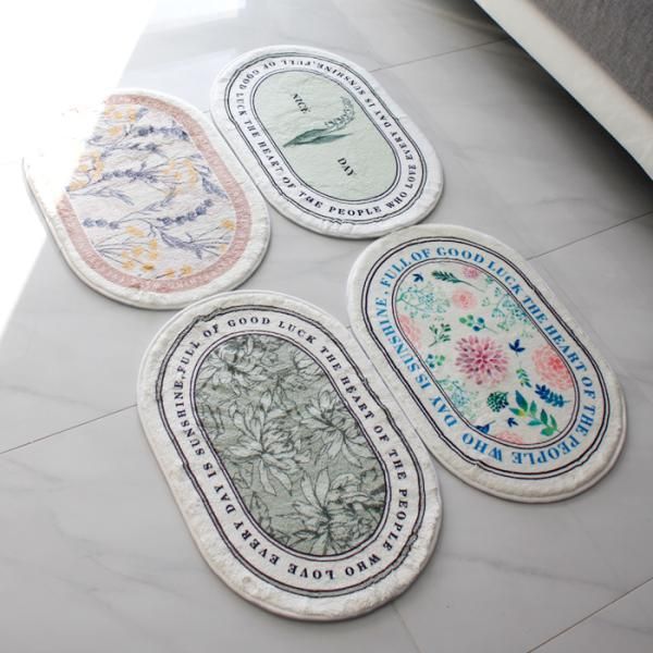 플라워 극세사 미끄럼방지 발매트 4type - SSG.COM