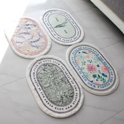 플라워 극세사 미끄럼방지 발매트 4type - SSG.COM