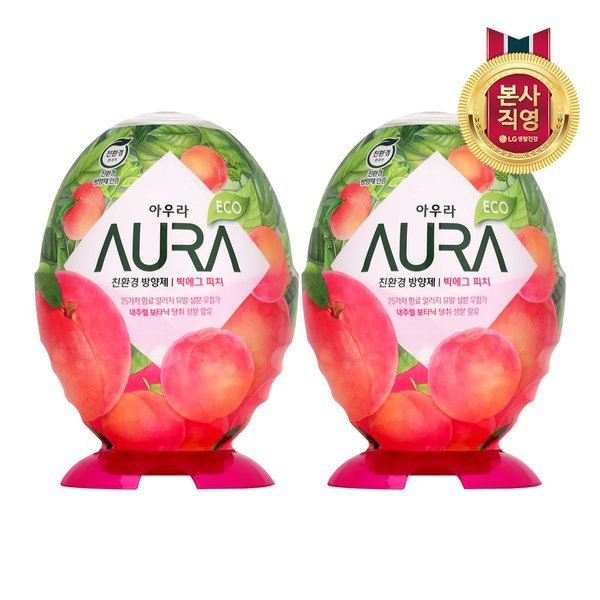 AURA ECO 친환경 빅에그 피치 440ML X 2개 - SSG.COM