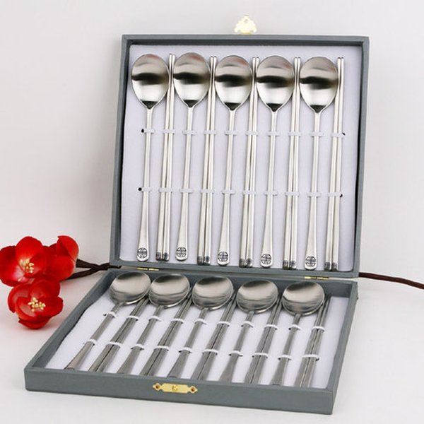 둥근수 세라믹 수저 10P (청) - SSG.COM