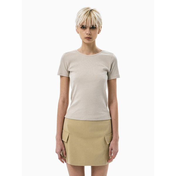 square back open t-shirt_beige - SSG.COM