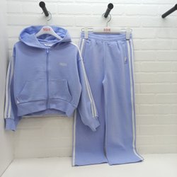 블루 크롭 후드 점퍼 와이드 바지(23S57515752_BL) - SSG.COM