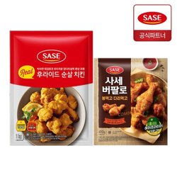 사세 리얼 후라이드 순살 치킨 1kg + 버팔로 봉먹고 다리먹고 410g - SSG.COM