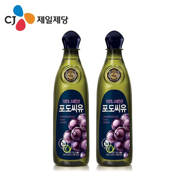 [무료배송특가] CJ제일제당 포도씨유 900ml×2개 - SSG.COM