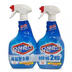 유한락스 욕실청소용(본품600ml 2입) 세정제 물때제거 - SSG.COM