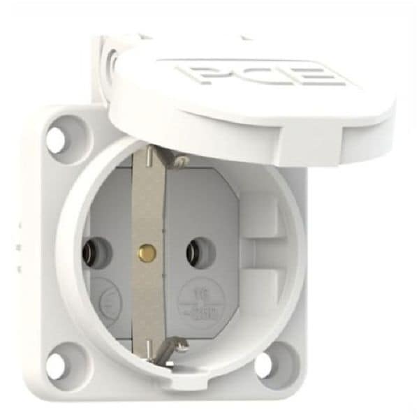 PCE 판넬 매립 콘센트 105-0w 백색 IP54 250V 16A - SSG.COM