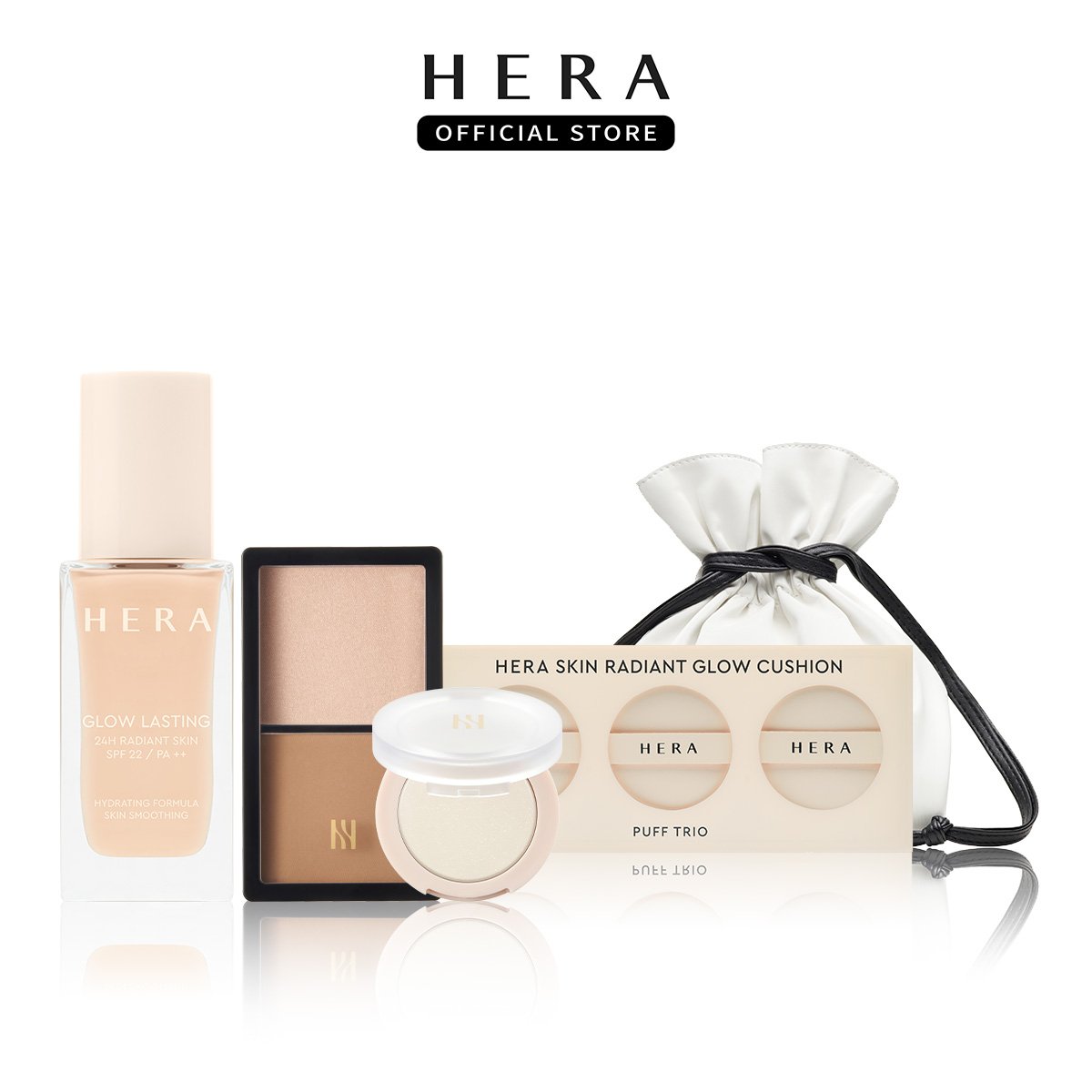 [단독] 글로우 래스팅 파운데이션 30g+페이스 컨투어링 듀오+글로우 밤+퍼프3ea+선물파우치 - SSG.COM