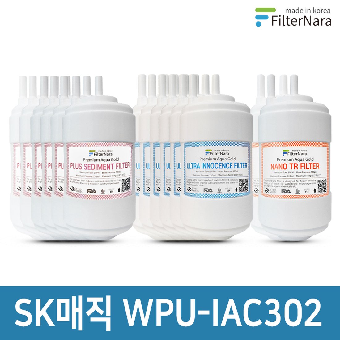 SK매직 WPU-IAC302 2년세트 정수기 프리미엄 필터 호환, 믿고 사는 즐거움 SSG.COM
