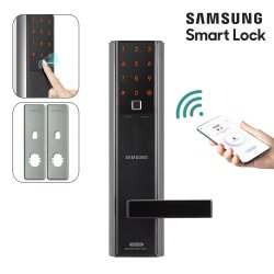 시공포함 삼성 IOT 지문인식 디지털도어락 SHP-H60F+보강판 현관문 현관도어락 번호키 - SSG.COM