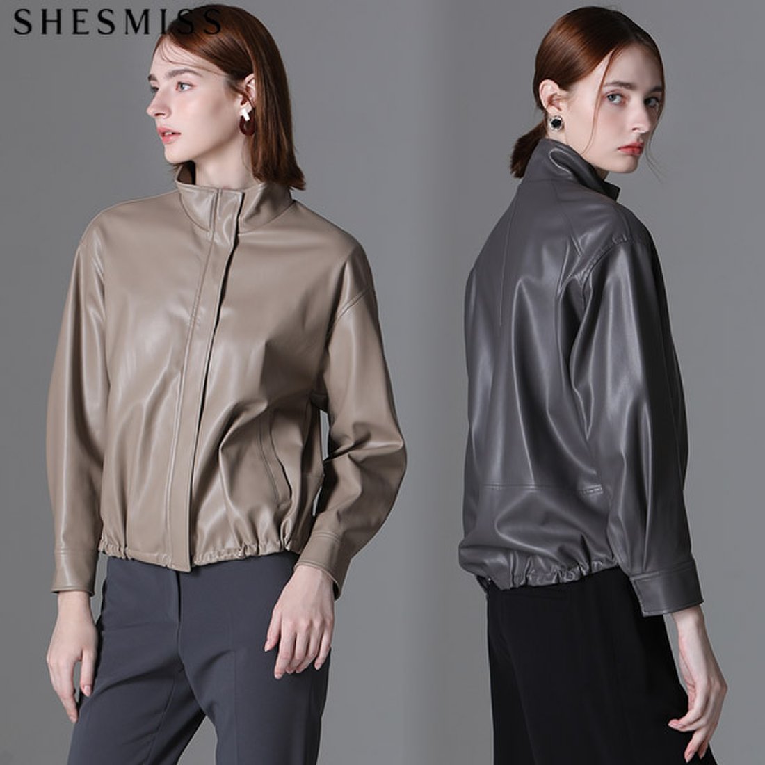 모던시크 페이크레더 하이넥 숏 점퍼 택가격 408000원 _P346476721, 믿고 사는 즐거움 SSG.COM