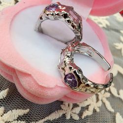 유니크 보석 큐빅 은반지 실버925 - SSG.COM