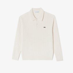 [강남점 구매시 양말 증정](남성)카라 폴로 케이블 스웨터 니트(AH480E-54N XFJ)크림 - SSG.COM