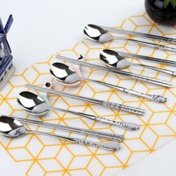 DMK 스테인리스 물결 레이저 수저 5P - SSG.COM