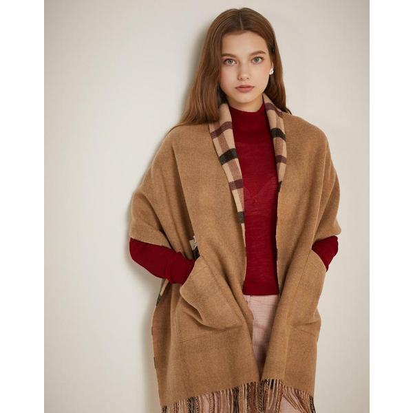 [22FW] [DAKS MUFFLER][DAKS MUFFLER][OVERSIZE]브라운 체크 캐 DBMU2F833W2 - SSG.COM