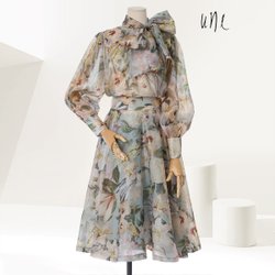 윈(une) [SET]럭셔리스카프넥글블라우스+스커트SET - SSG.COM